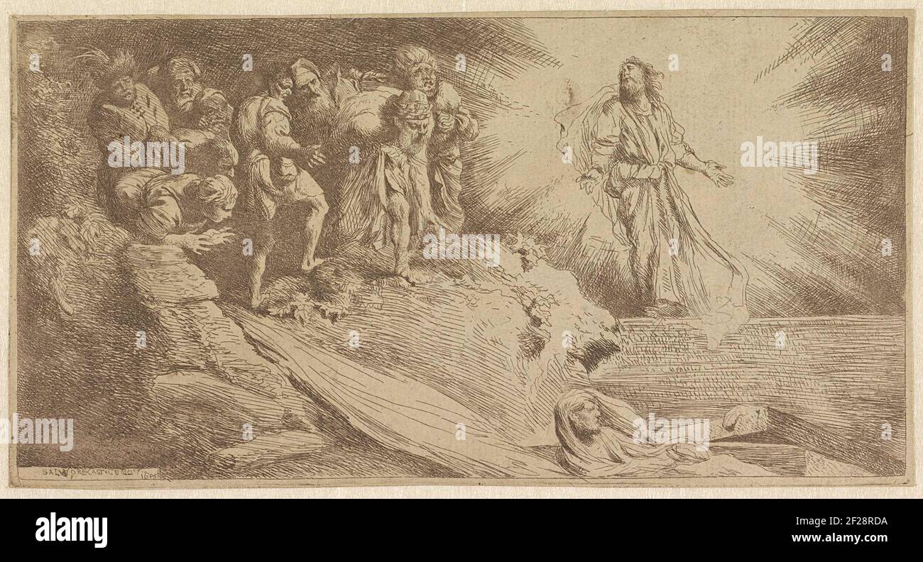 Opwekking van Lazarus.Christ raises Lazarus from death. Lazarus comes ...