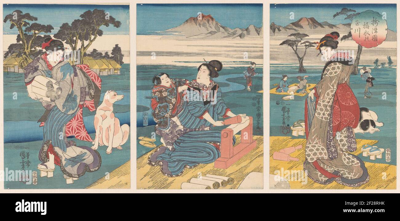 The toi tama river in the province of Settsu; SETTSU KUNI TOI NO ...