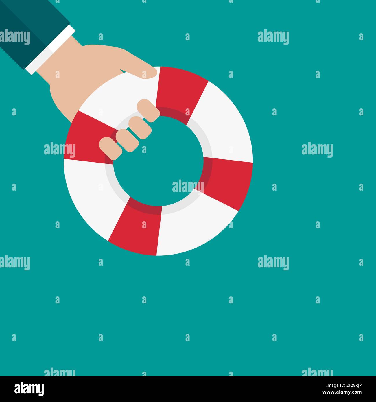 Hand holding lifesaver life preserver Stock Vector Images - Alamy