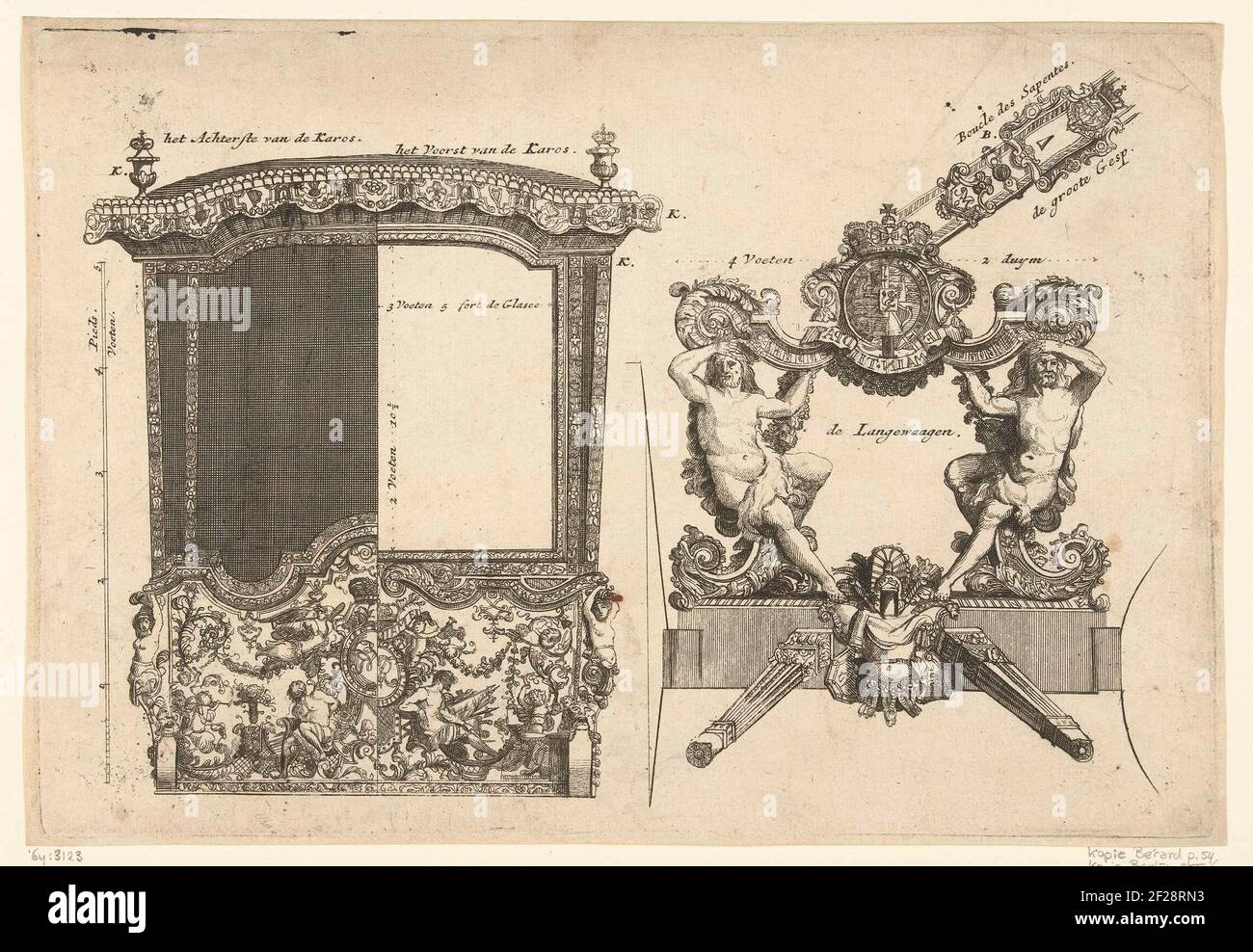 Parts of carriage; Carries.links half of the front and the back of the ...