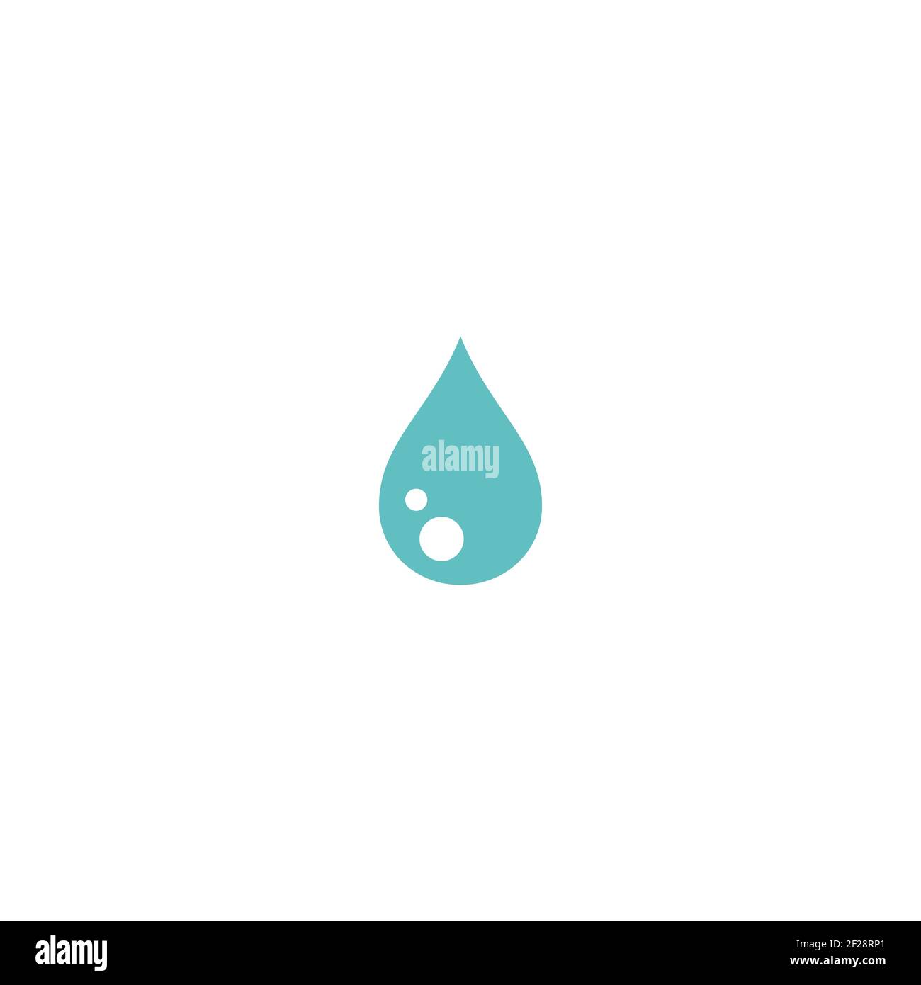 Blue water drop, drip or droplet. Watering pictogram. Rain, raindrop ...