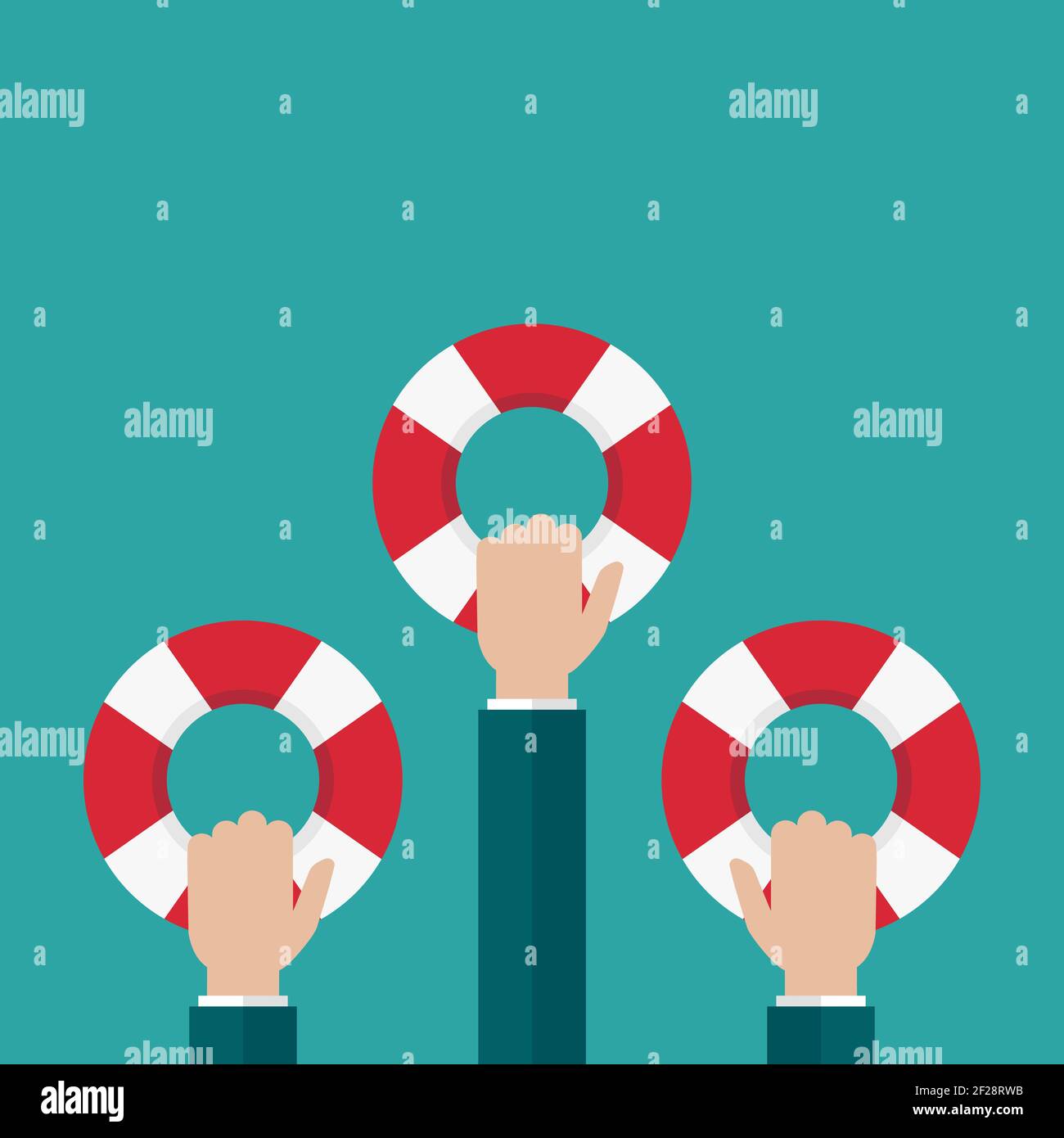 Hand holding lifesaver life preserver Stock Vector Images - Alamy