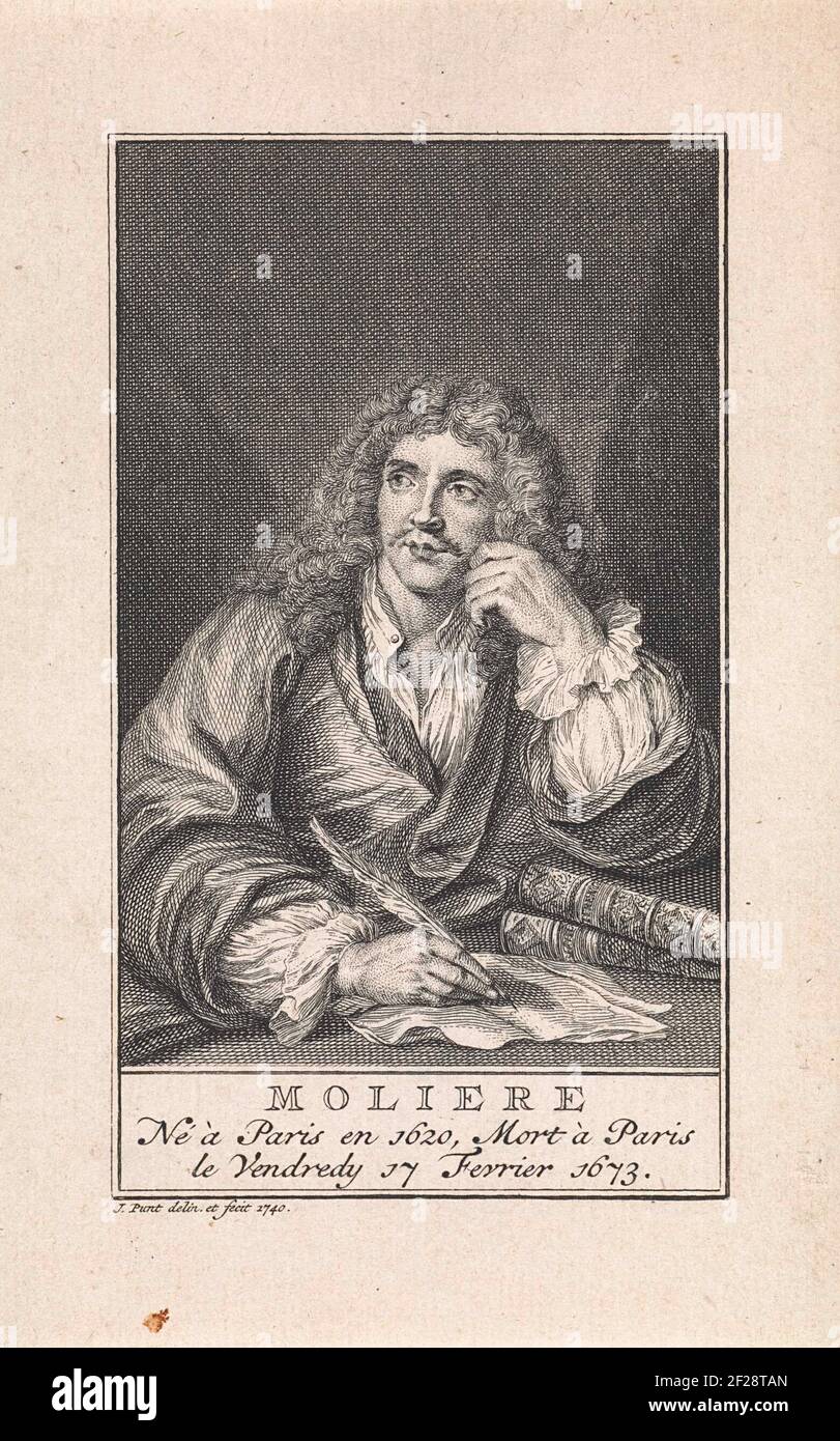 Portrait of playwright jean baptiste poquelin molière Stock Photo - Alamy