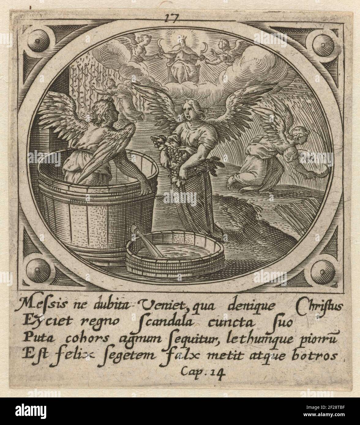 Harvest with sickle and wine press; Revelation of John on Patmos ...