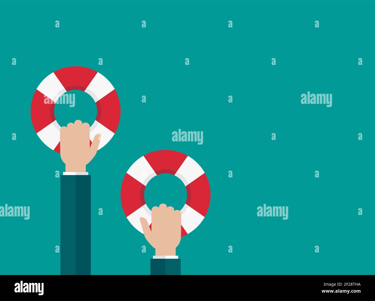 Hand holding lifesaver life preserver Stock Vector Images - Alamy