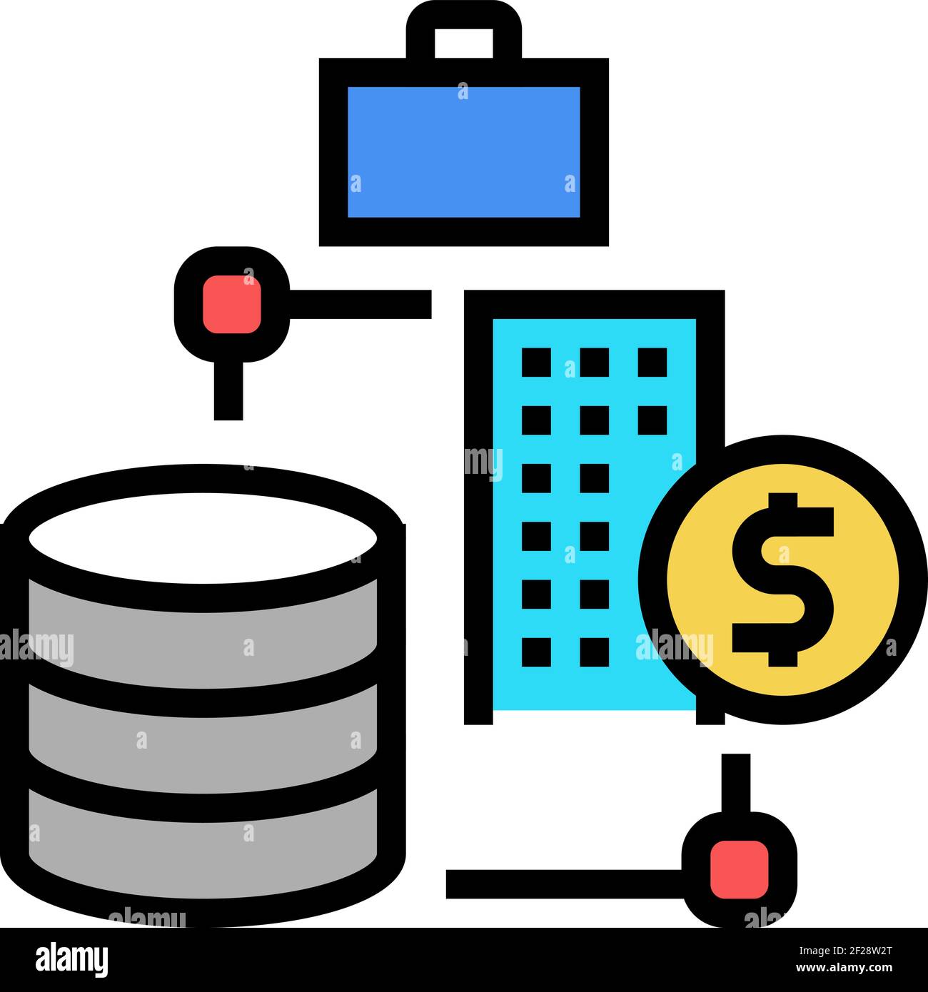 business digital processing color icon vector illustration Stock Vector ...