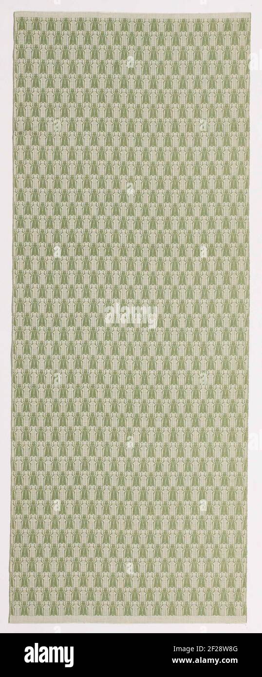 Olive green Damask Wall attenuation with a disint from bees Stock Photo ...