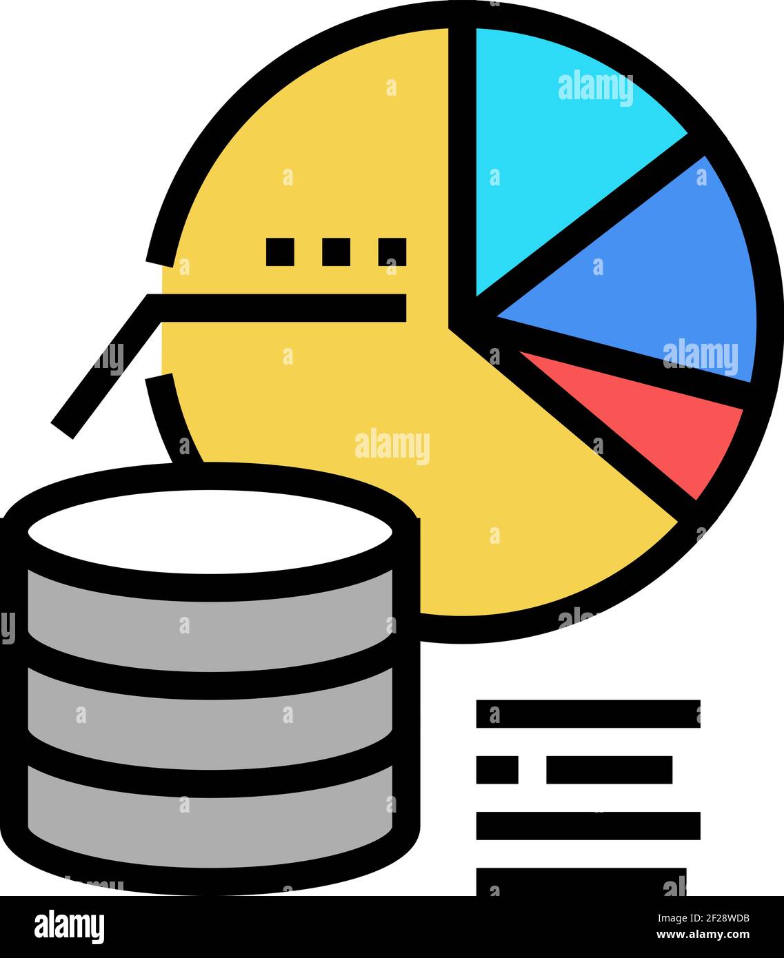 visualization digital processing color icon vector illustration Stock ...