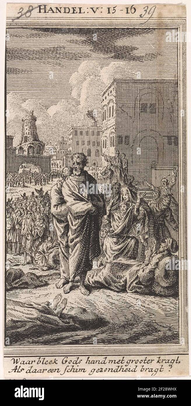 Petrus and Johannes between the sick Stock Photo - Alamy
