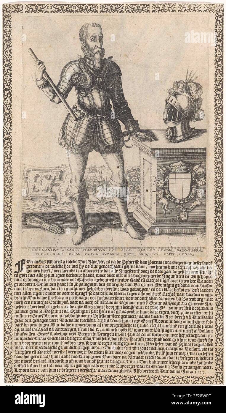 Portret van Fernando Alvarez de Toledo, hertog van Alva.Portrait of ...