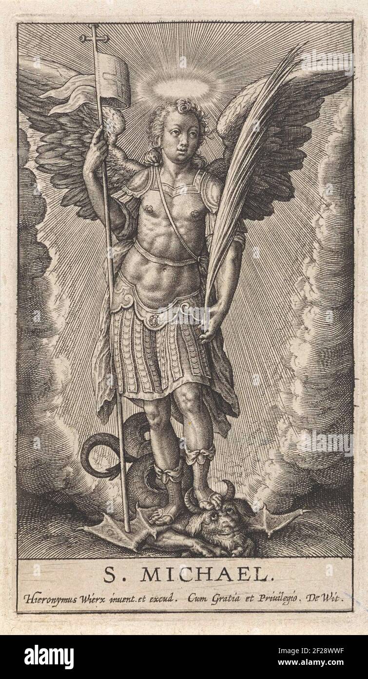 Aartsengel Michaël; S. Michael.The Archangel Michaël submits the dragon ...