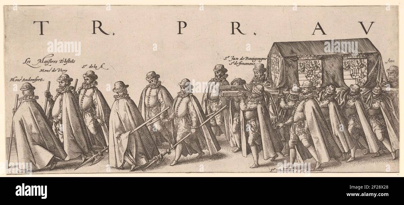Funeral procession of Willem van Oranje, leaf 9; The funeral procession ...