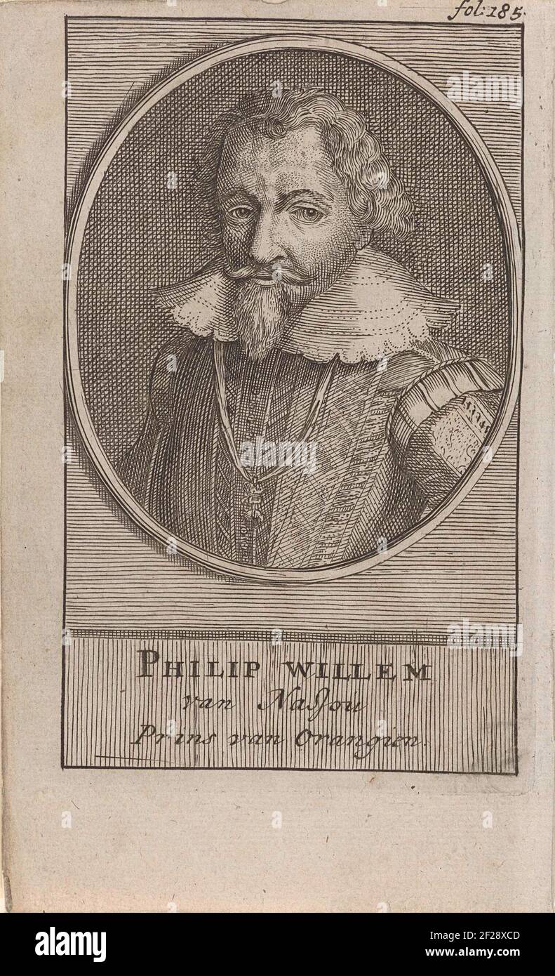 Portret van Filips Willem, prins van Oranje.Portrait of Philip Willem ...