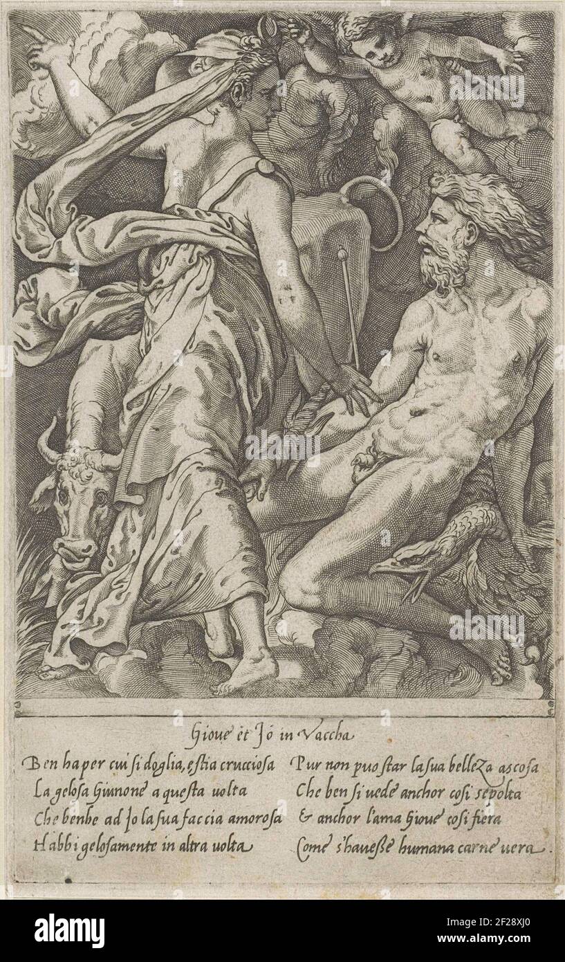 Jupiter verandert Io in een koe; De liefdes van de goden; Godenliefden ...