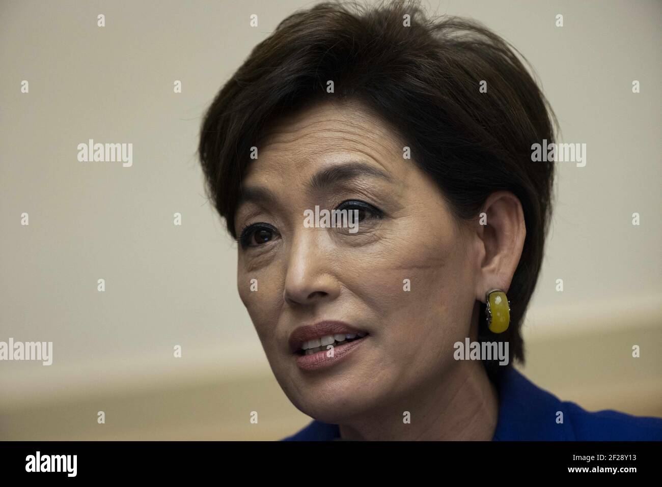 Representative Young Kim, a Republican from California, speaks during a ...