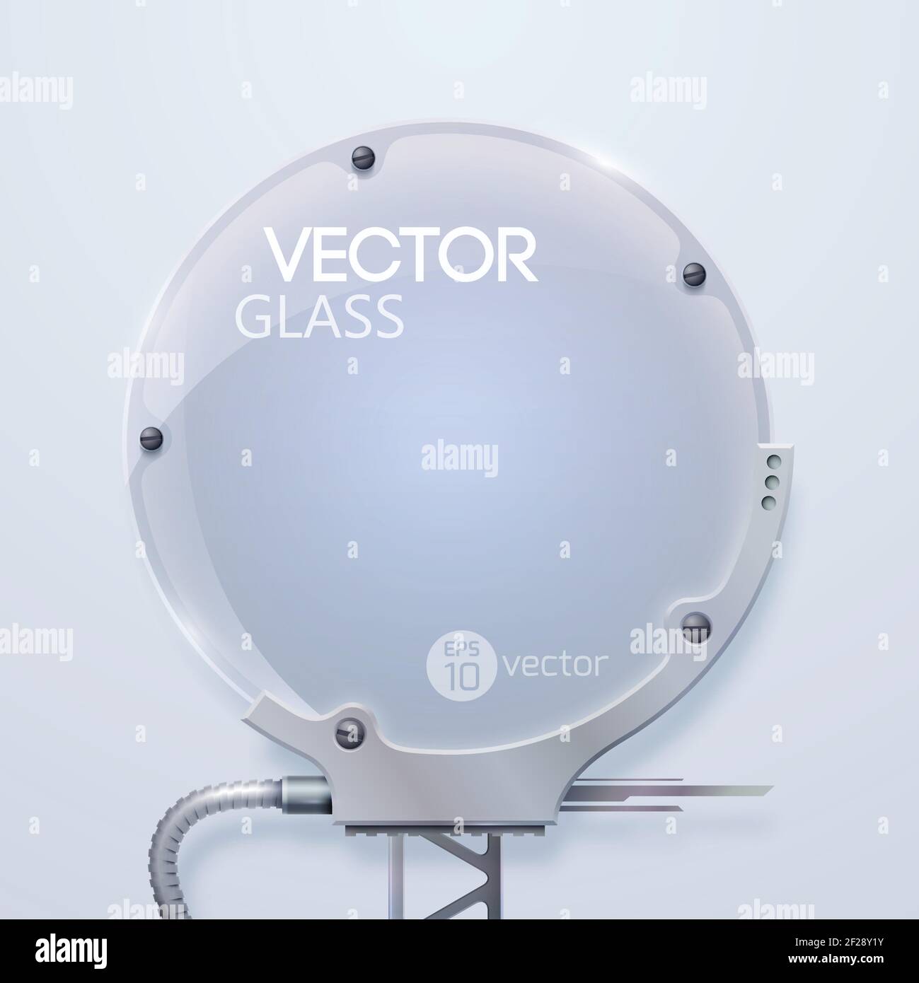 Light design concept with glass electric sphere on bright background ...