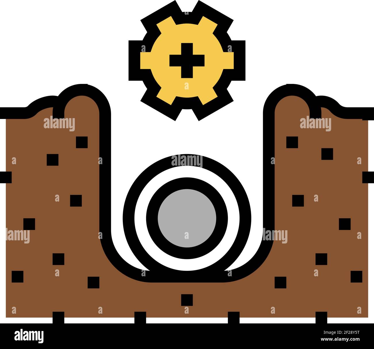 plumbing of drainage system color icon vector illustration Stock Vector ...