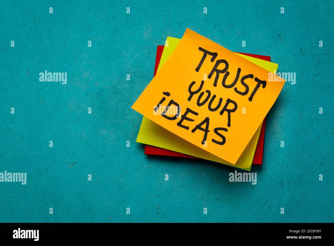 trust you ideas - inspirationl reminder, handwriting on sticky notes ...