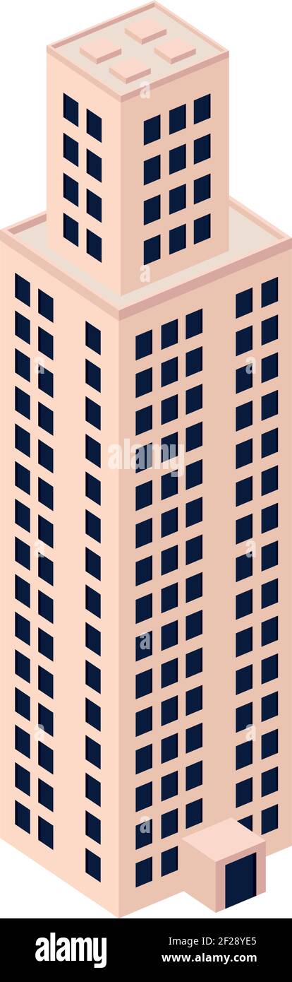 isometric pink building Stock Vector Image & Art - Alamy