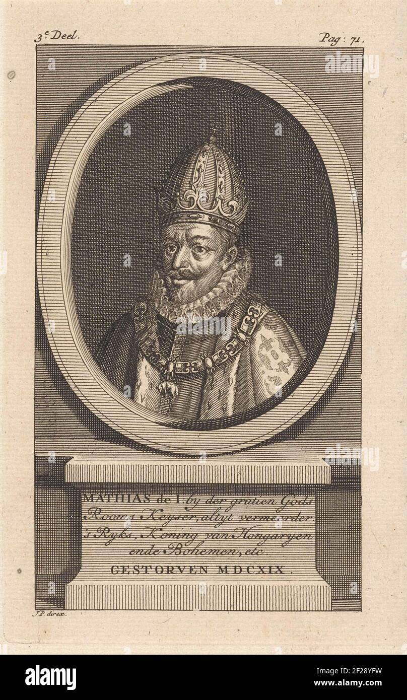 Portret van Matthias van Oostenrijk, Rooms-Duits keizer.Portrait of ...