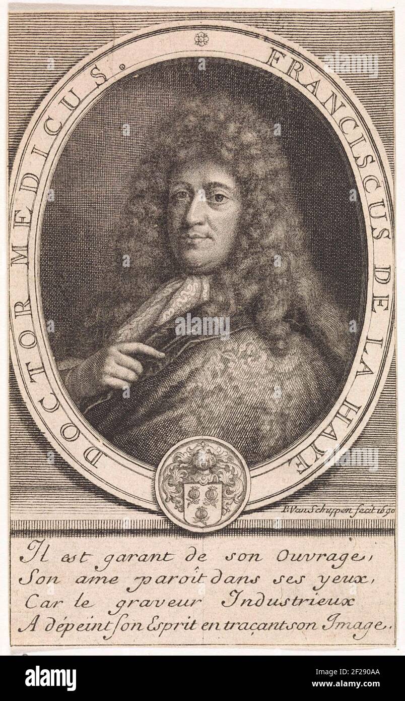 Portret van François de la Haye.Portrait of the doctor François de la ...