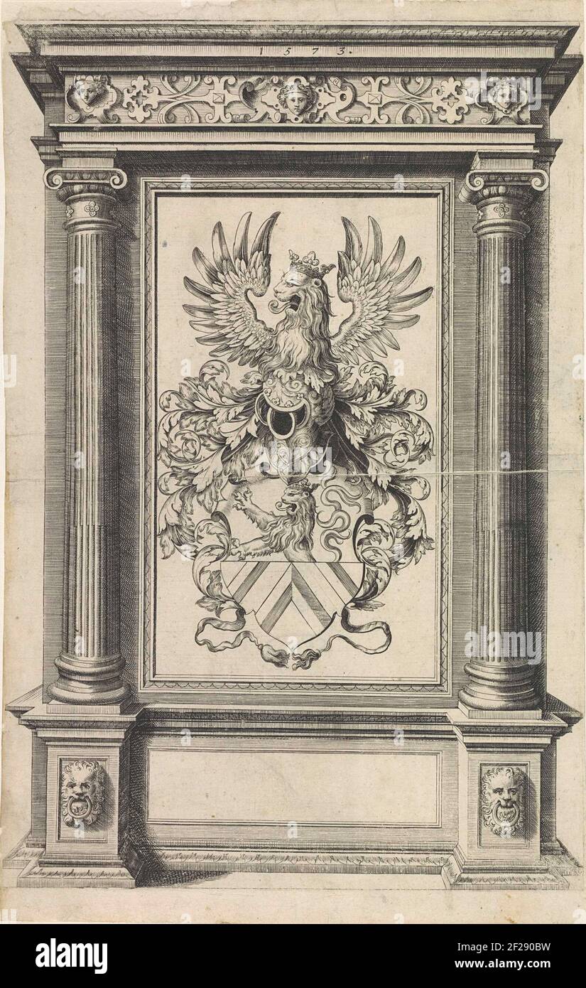 Coat of arms in architectural frame Stock Photo - Alamy