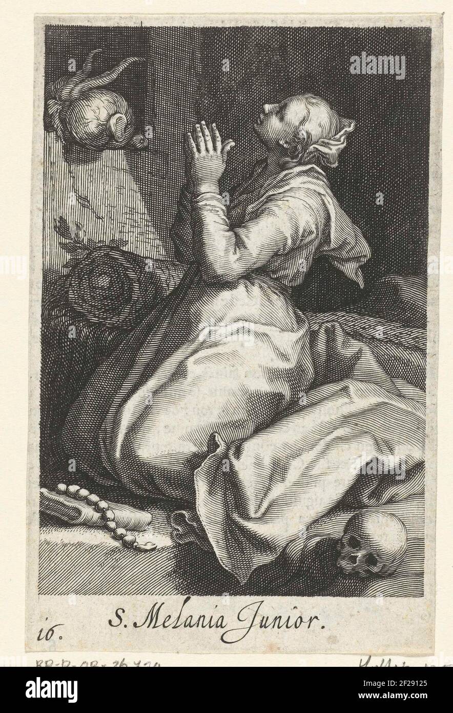 Saint Melania the younger as a hermal; S. Melania Junior; Kluizenaars ...