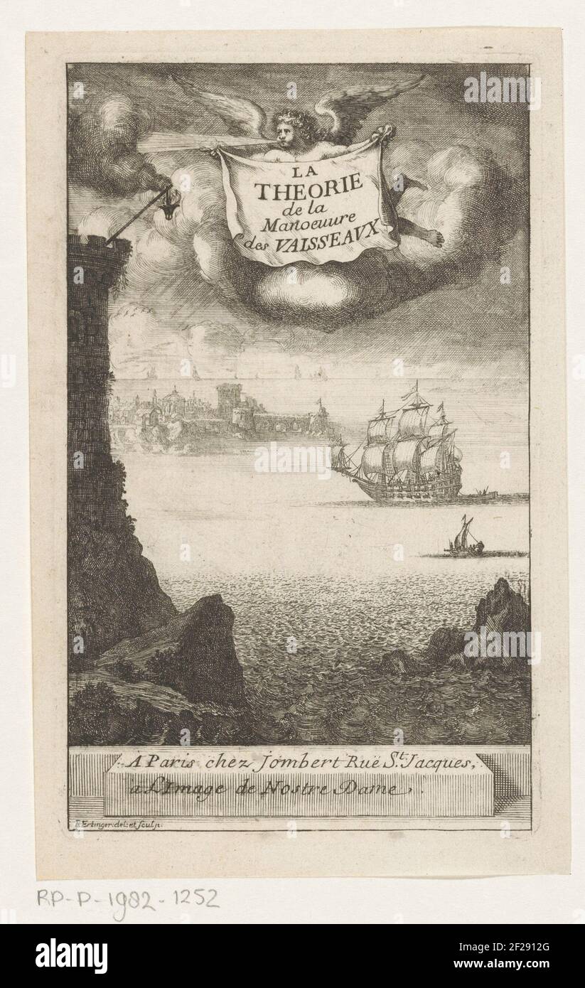 Schepen op zee; Titelpagina voor: Henry C. Pitot, La theorie de la ...