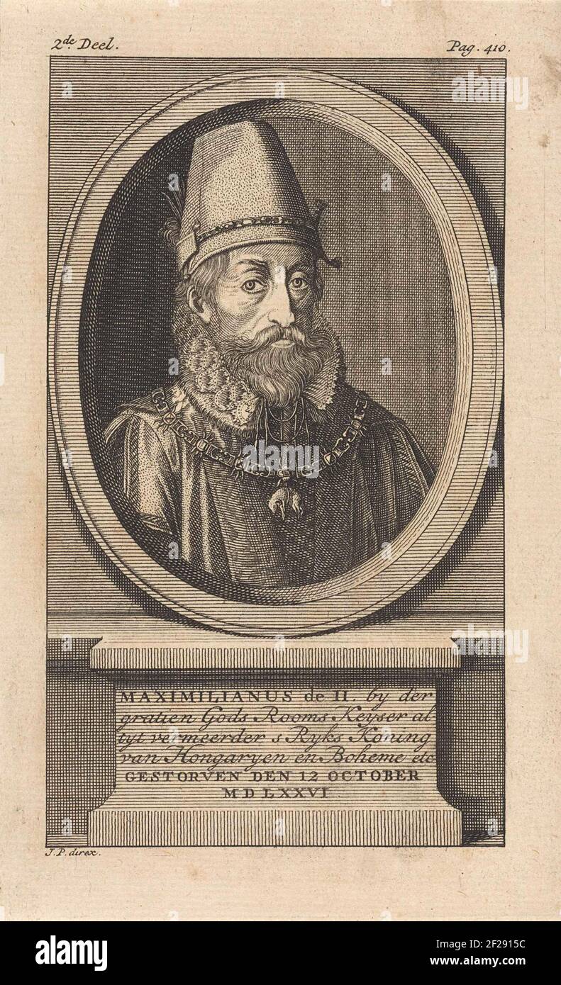 Portrait of Maximilian II, emperor of the Holy Roman Empire.Portrait of ...