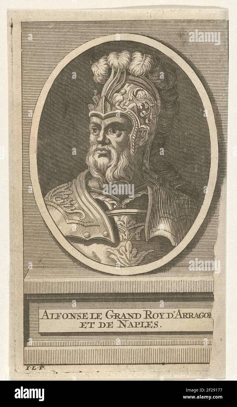 Portret van Alfonso V de Grootmoedige; Alfonse le Grand Roy d'Arragon ...