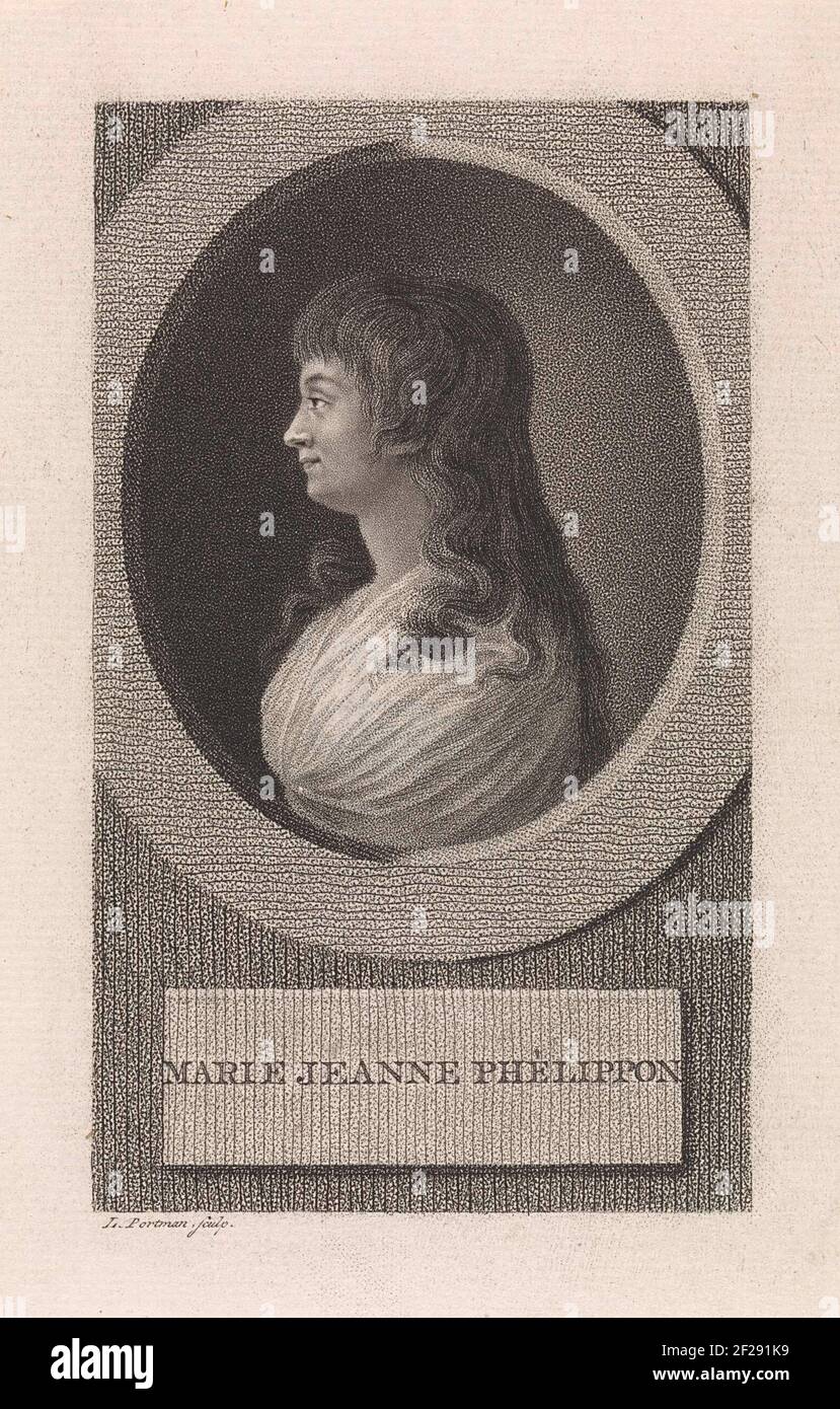Portrait of the French writer Marie Jeanne Philippon (Madame Roland ...
