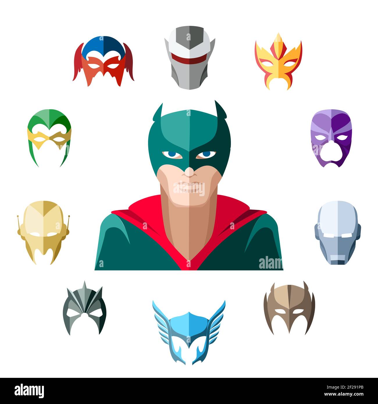 Superhero avatar set Stock Vector Images - Alamy