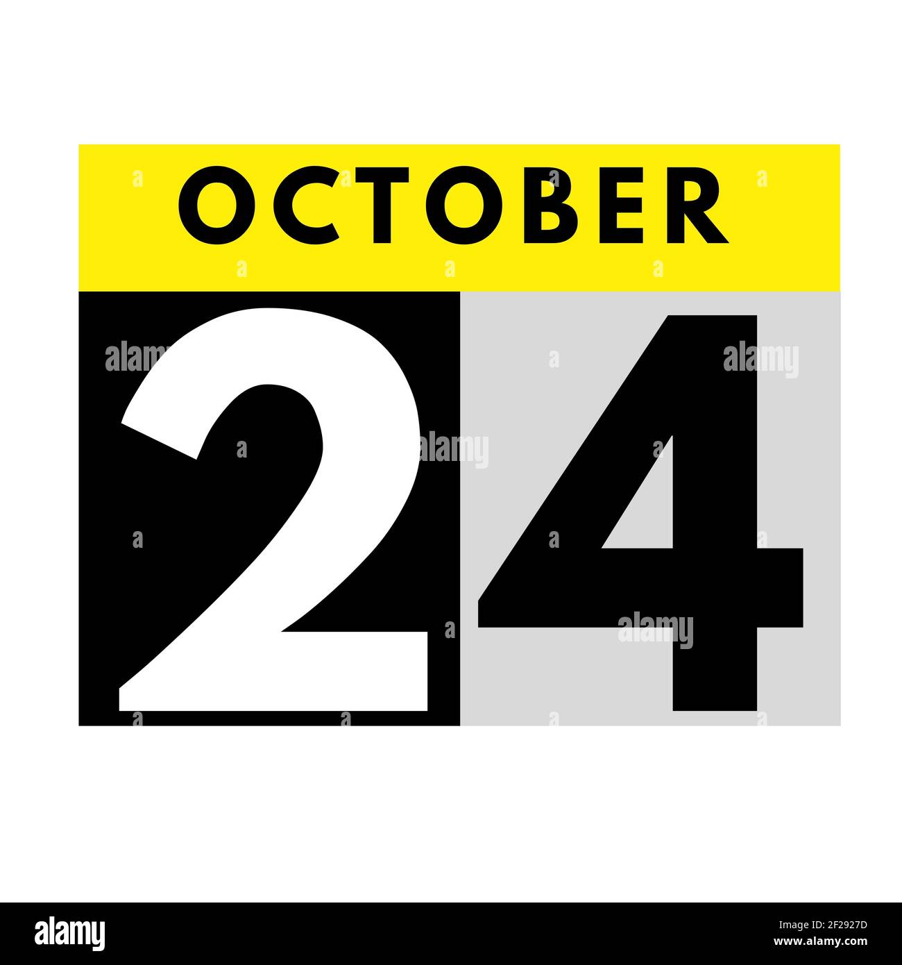 October 24 . flat daily calendar icon .date ,day, month .calendar for ...