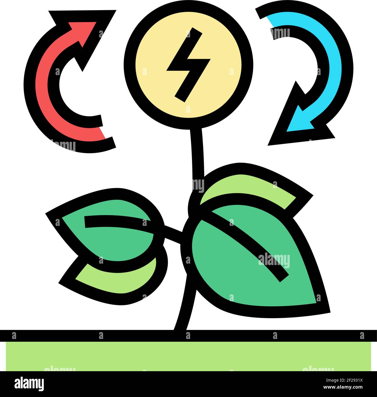 eco energy saving color icon vector illustration Stock Vector Image ...