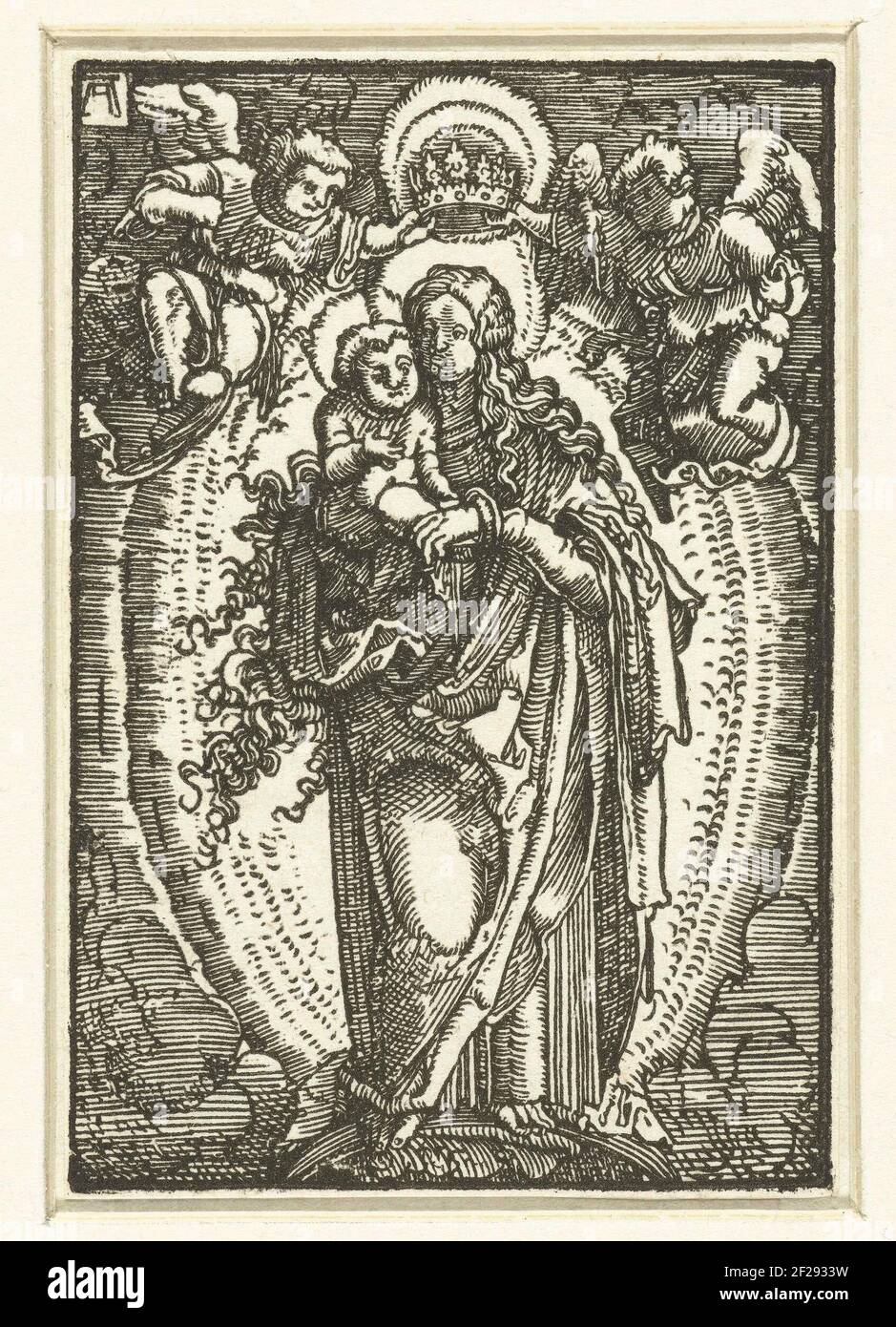 Kroning van Maria; De val en verlossing van de mensheid.Maria with the ...