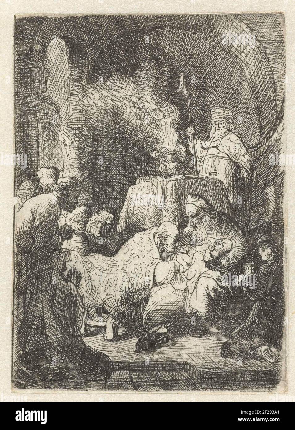 The circumcision: small plate. Mirror-image copy to the eponymous print ...