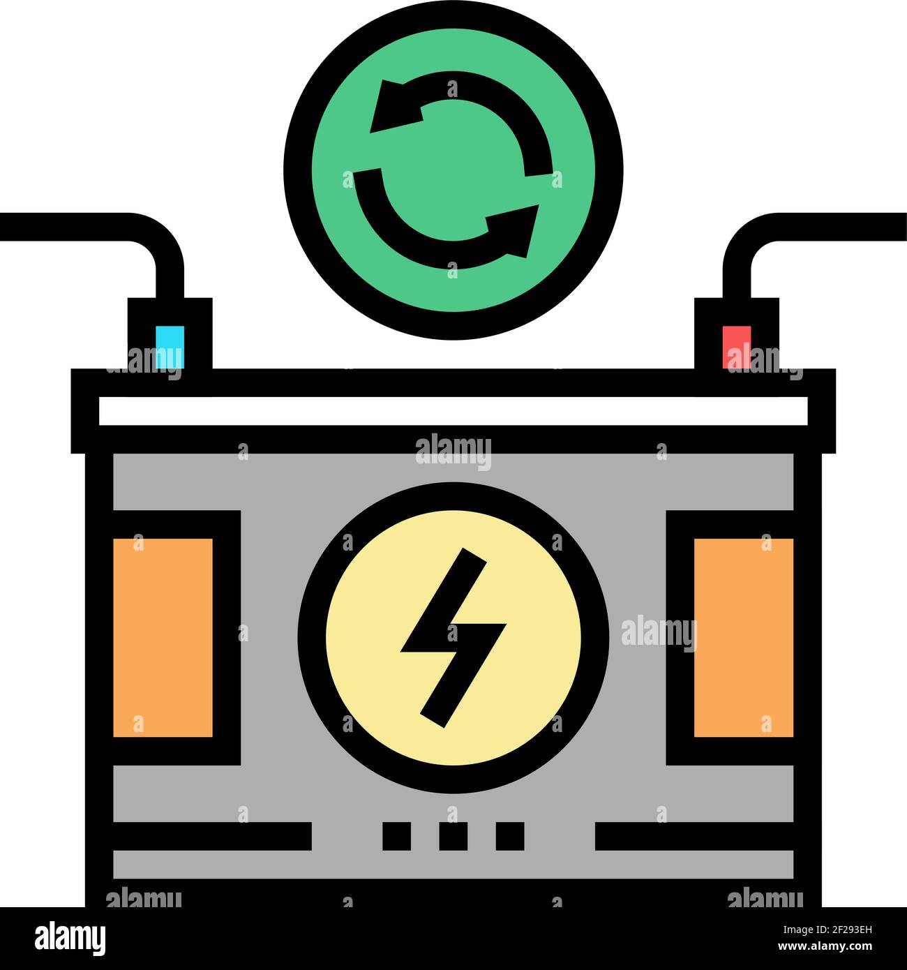 battery energy saving color icon vector illustration Stock Vector Image ...
