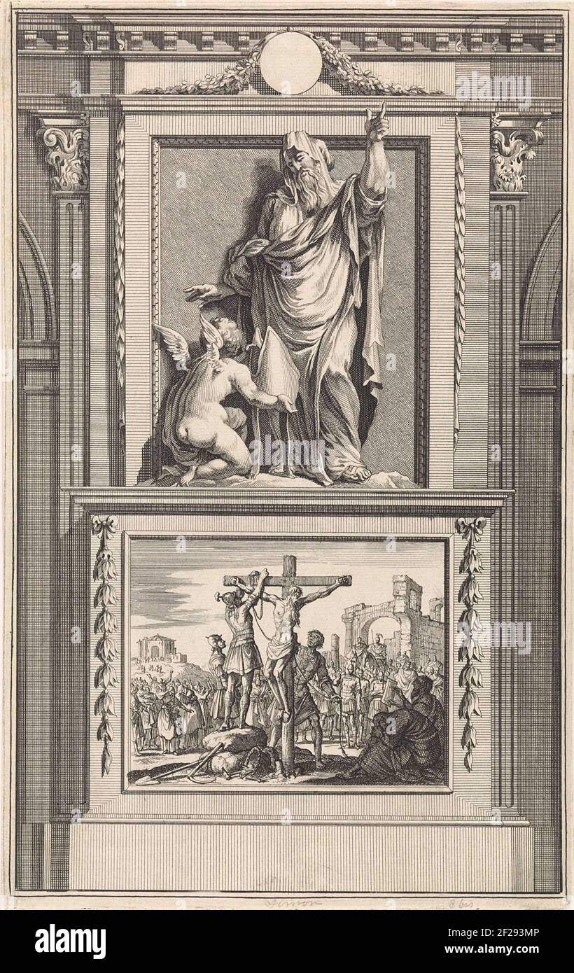 H. Simeon van Jeruzalem.The Holy Simeon of Jerusalem looks at the angel ...