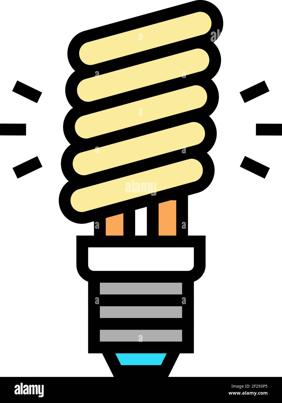 lamp energy saving color icon vector illustration Stock Vector Image ...