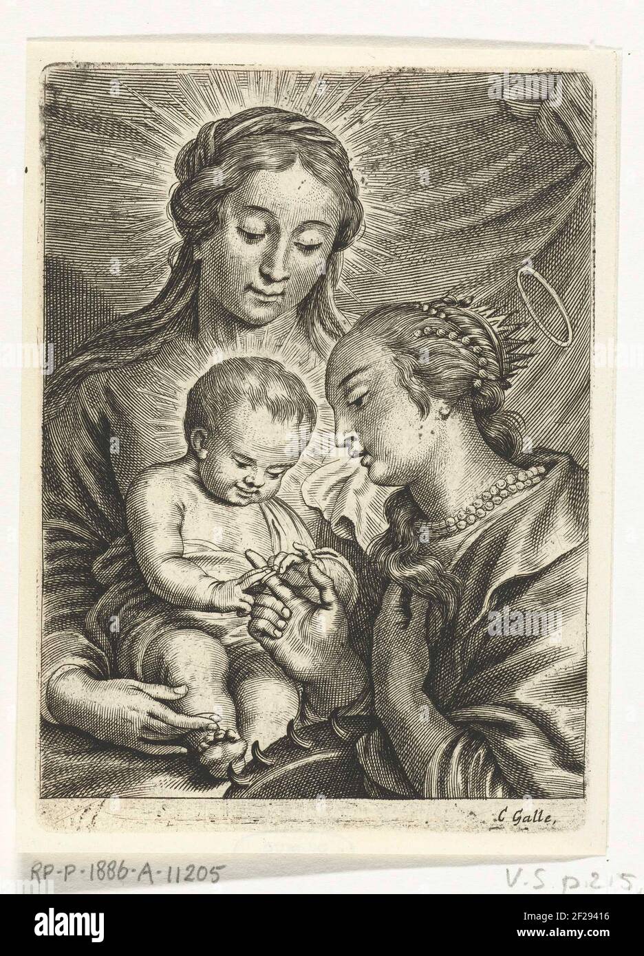 Maria with child and Saint Catharina from Alexandria Stock Photo - Alamy