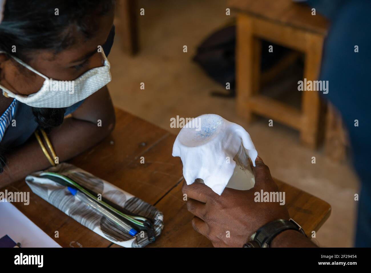 TAMIL NADU, INDIA - March 2021: Educational program about microplastics ...