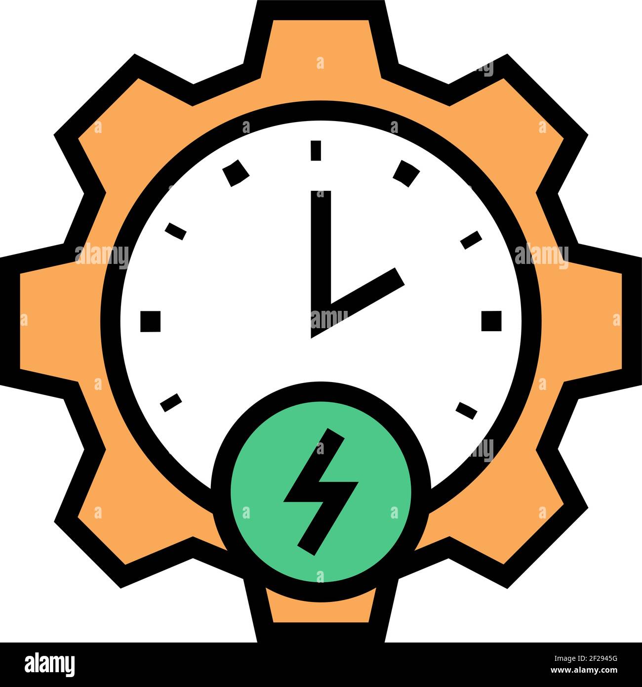 time of energy saving color icon vector illustration Stock Vector Image ...