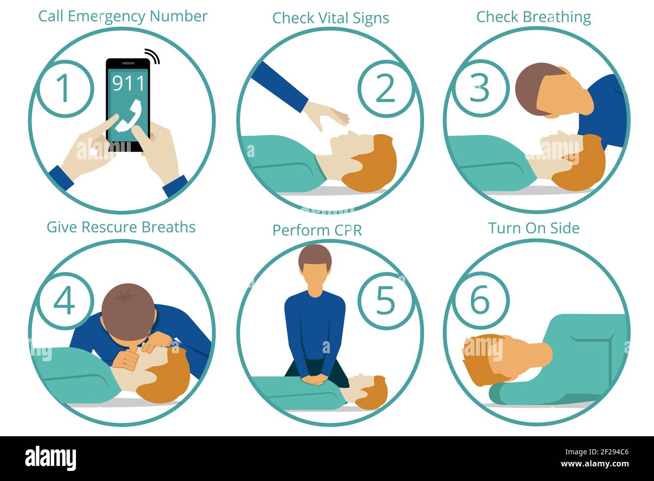 Emergency first aid cpr procedure. Health and medical, life and ...