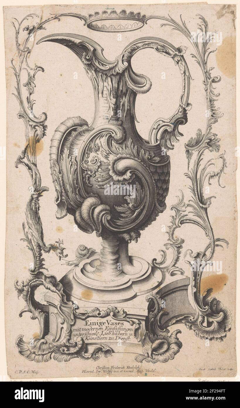 Ornamental jug with crown; Ornamental vases and tubs; Eve vases mit ...