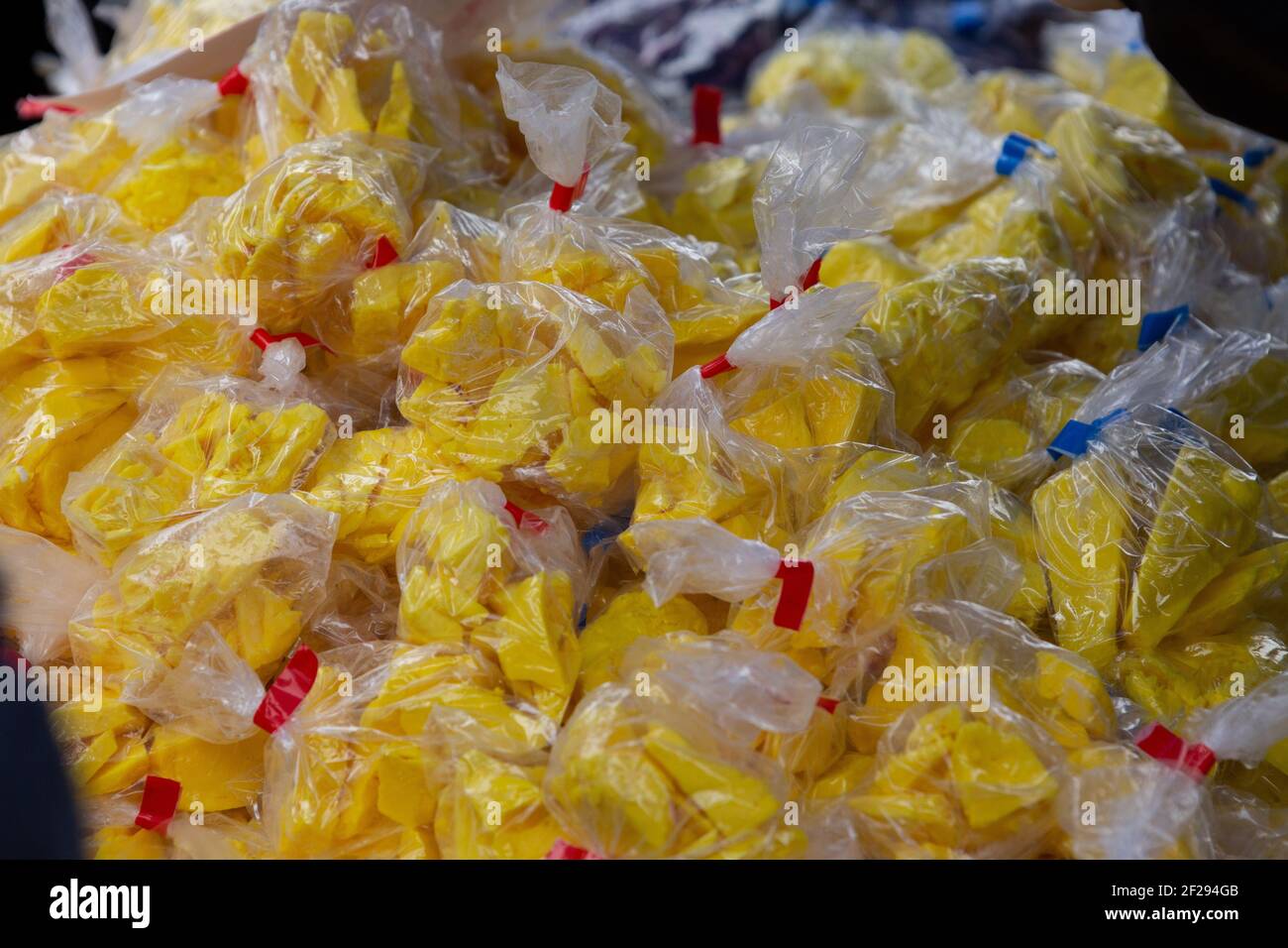 Traditional yellowman candy at the Auld Lammas Fair, Ballycastle, Moyle ...
