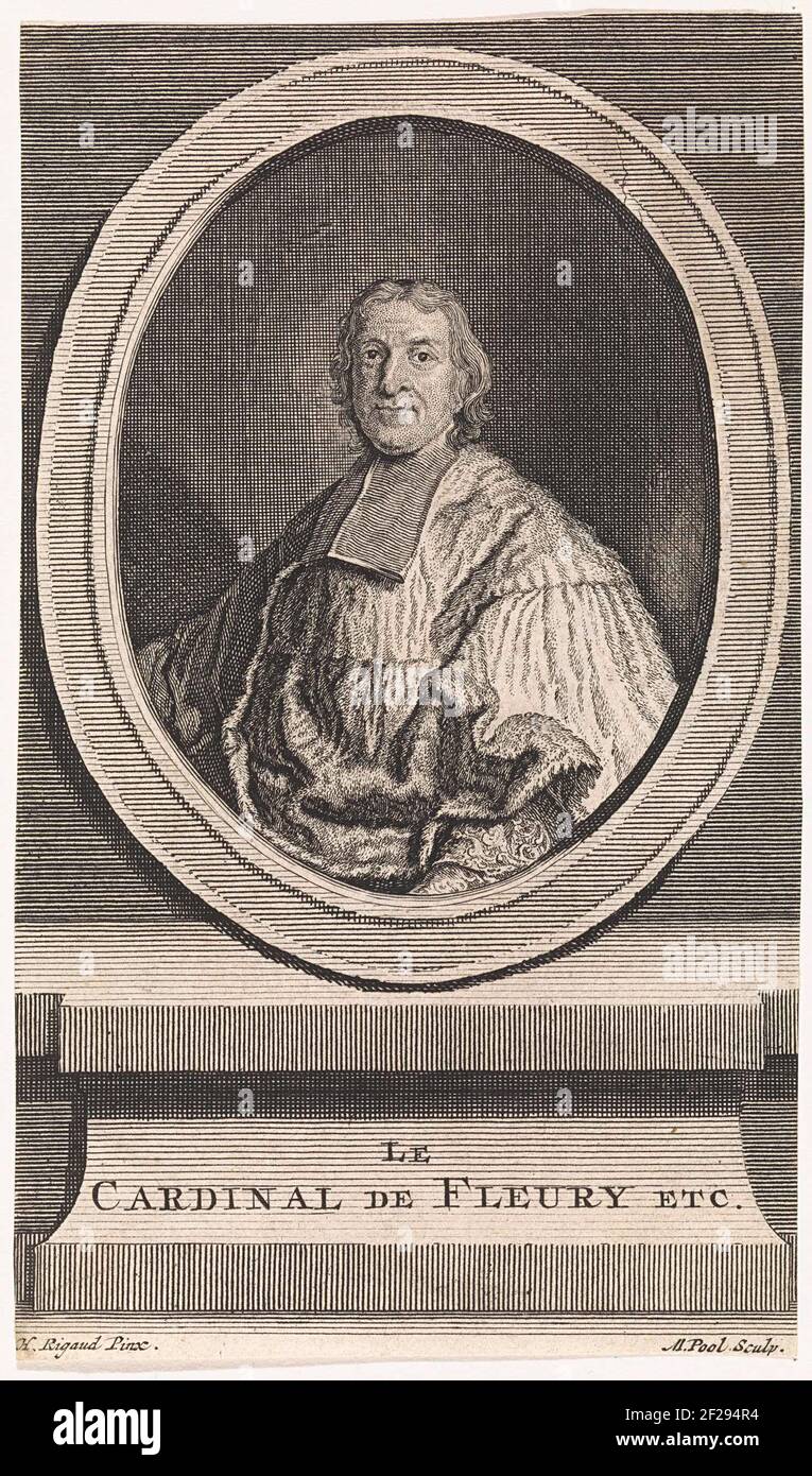Portrait of André-Hercule, Cardinal the Fleury Stock Photo - Alamy