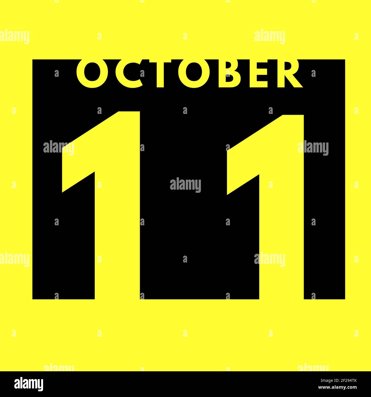 October 11 calendar icon hi-res stock photography and images - Alamy