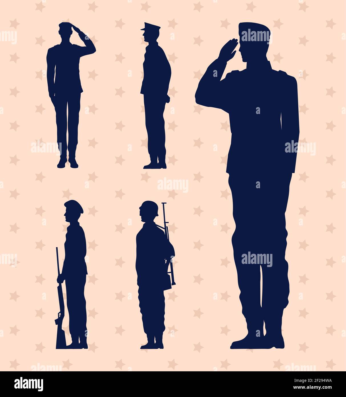 Group soldiers usa Stock Vector Images - Alamy