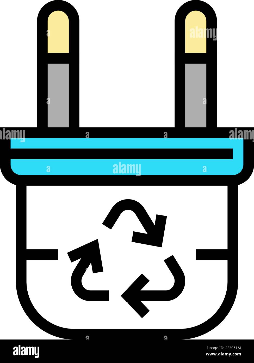 recycling electrical plug color icon vector illustration Stock Vector ...