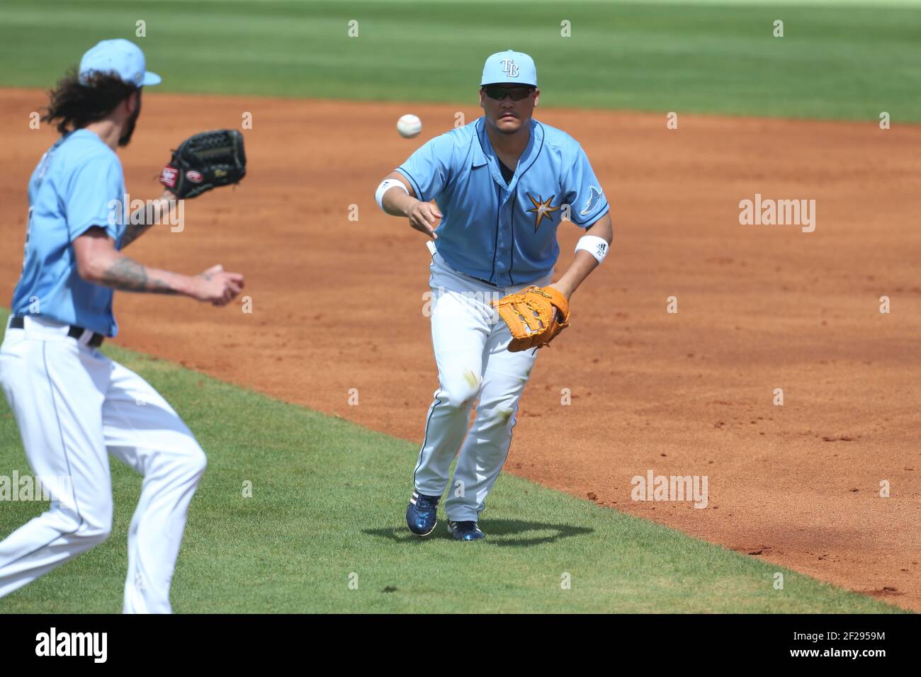 Wednesday, March 10, 2021, Port Charlotte, FL; Tampa Bay Rays left ...